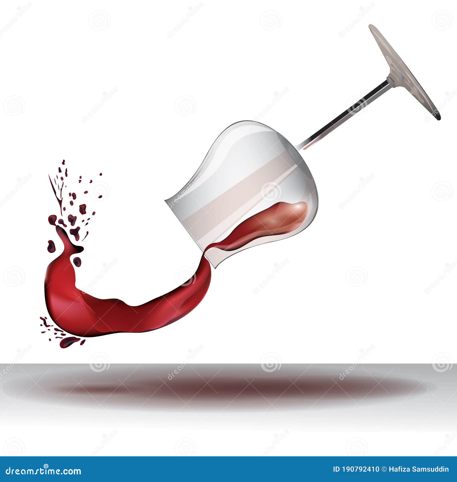Red Wine Splash. Vector Illustration Decorative Design Stock Vector ...