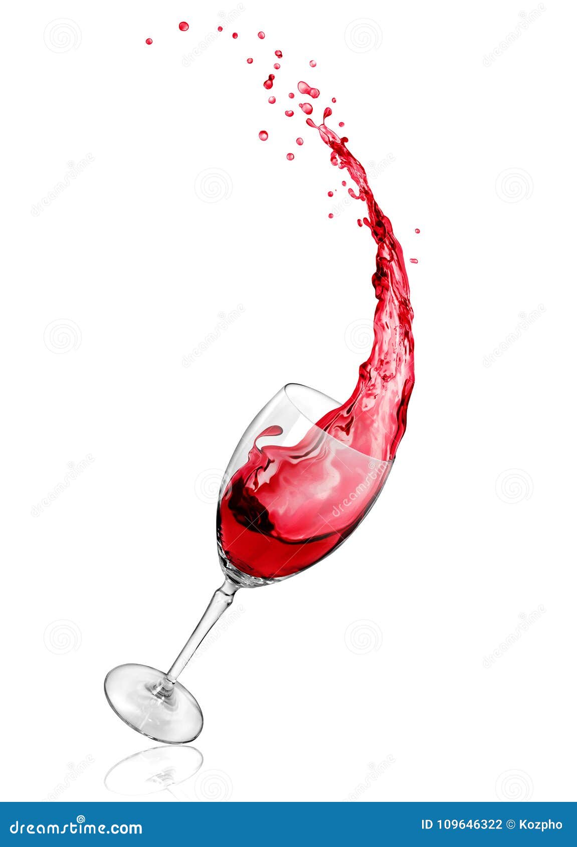 Red Wine Splashes from a Glass on a White Background Stock Photo ...