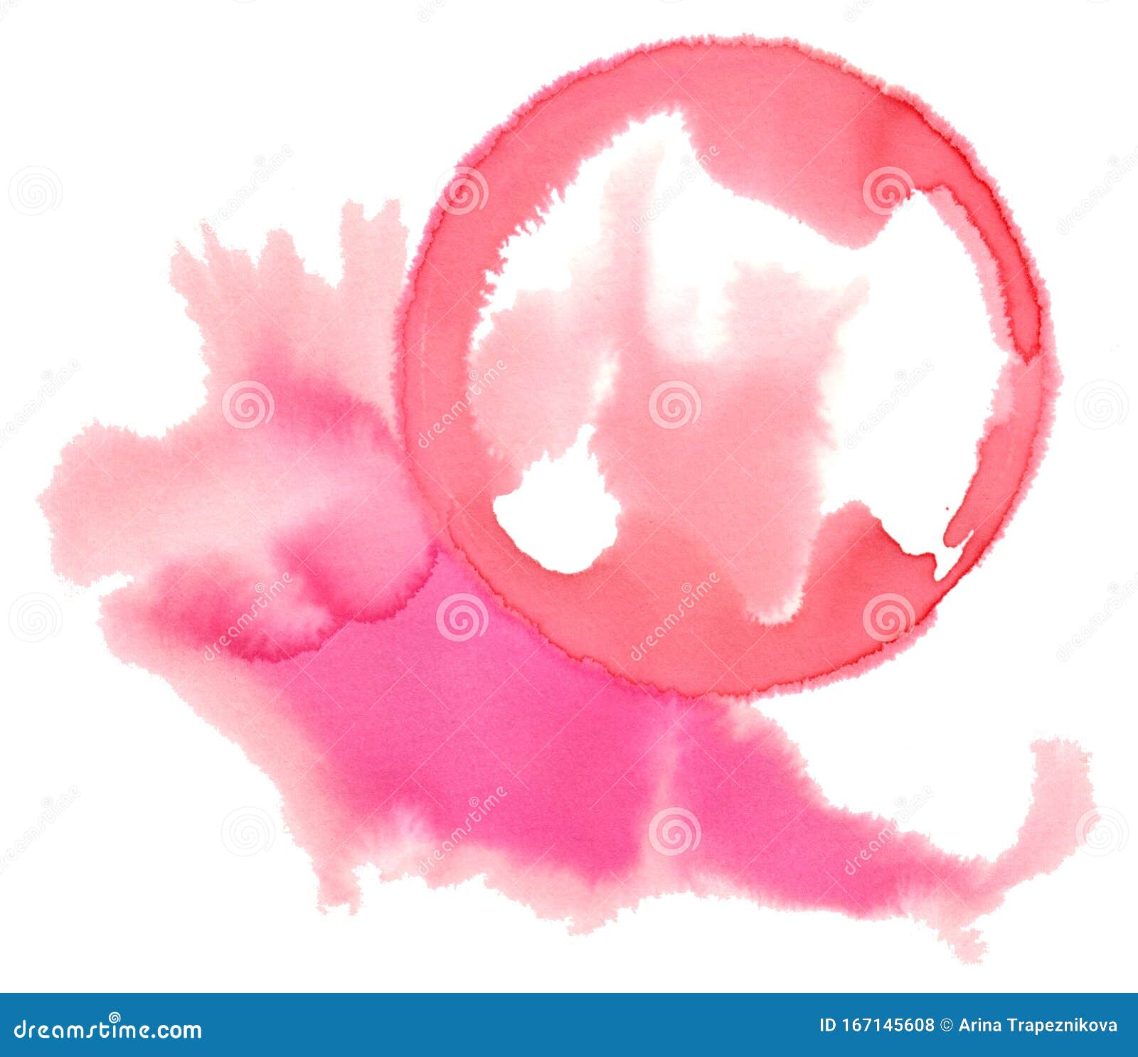 Red Wine Stain Isolated on White Background. Wine Texture Watercolor ...