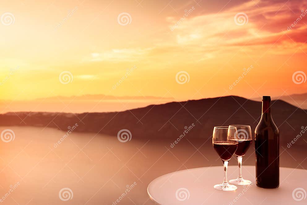 Red Wine Sunset stock photo. Image of gorgeous, outdoor - 25057868
