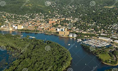 Red Wing, Minnesota - Aerial Stock Photo - Image of harbor, landscape ...