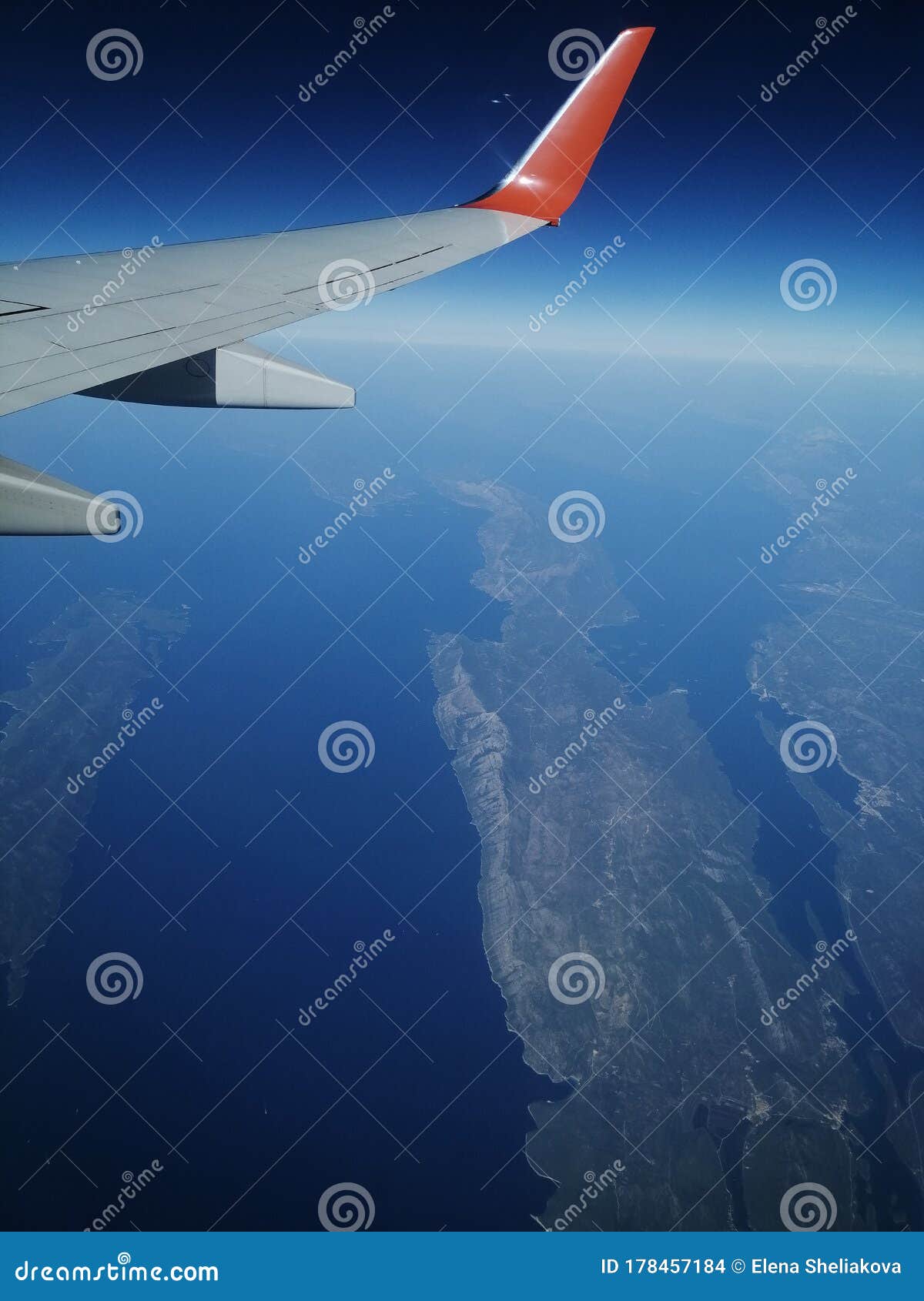 Blue world view from plane stock photo. Image of blue - 178457184