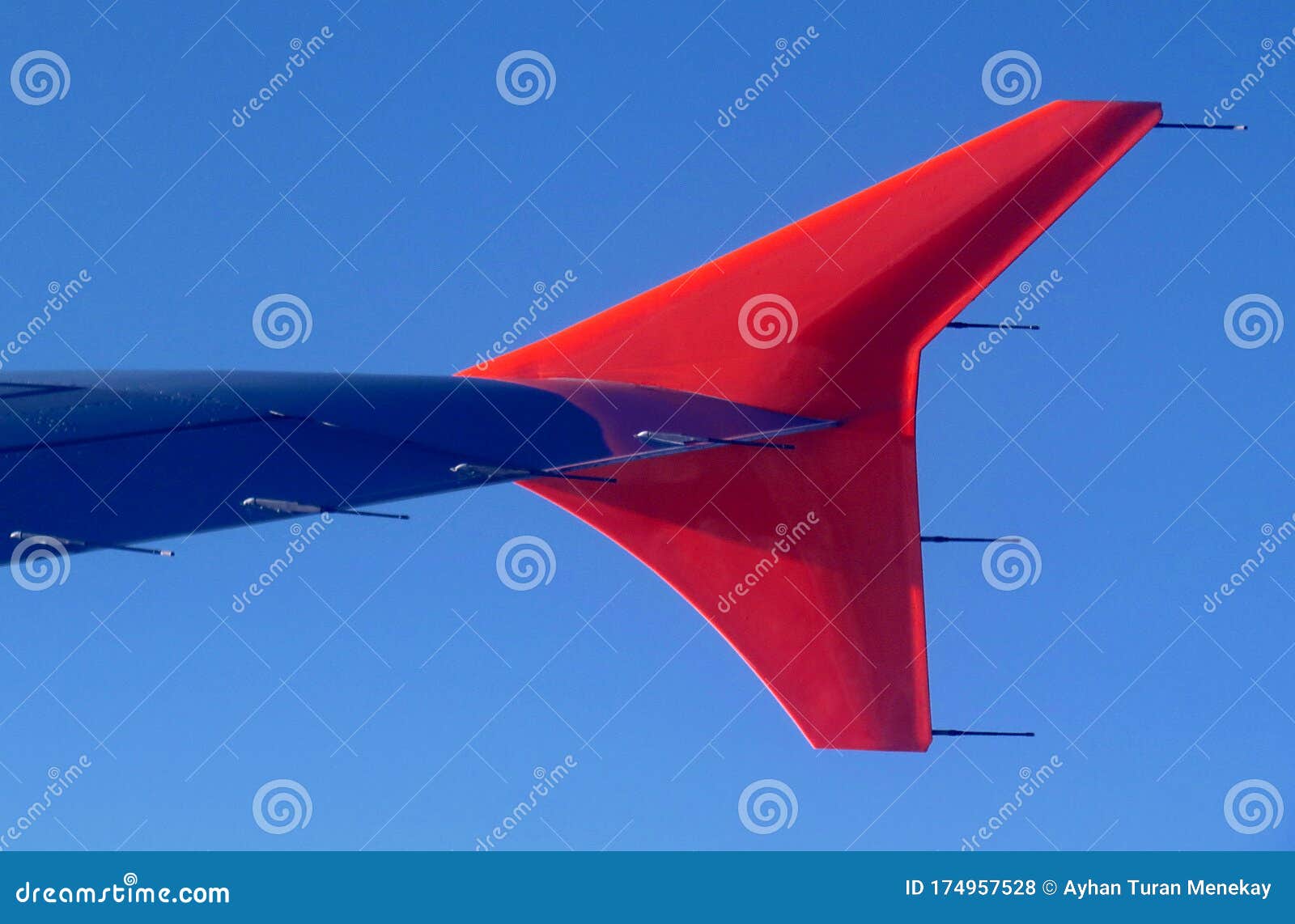 Red winglet stock photo. Image of aviationindustry, airplanetechnology ...