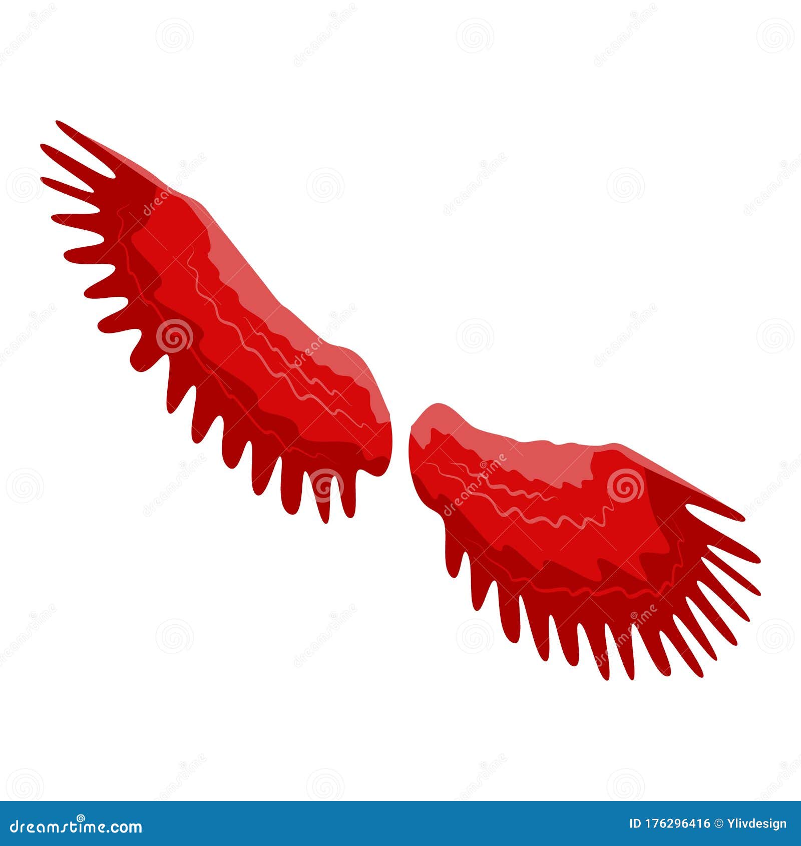 Red Wings Icon, Isometric Style Stock Vector - Illustration of angel ...