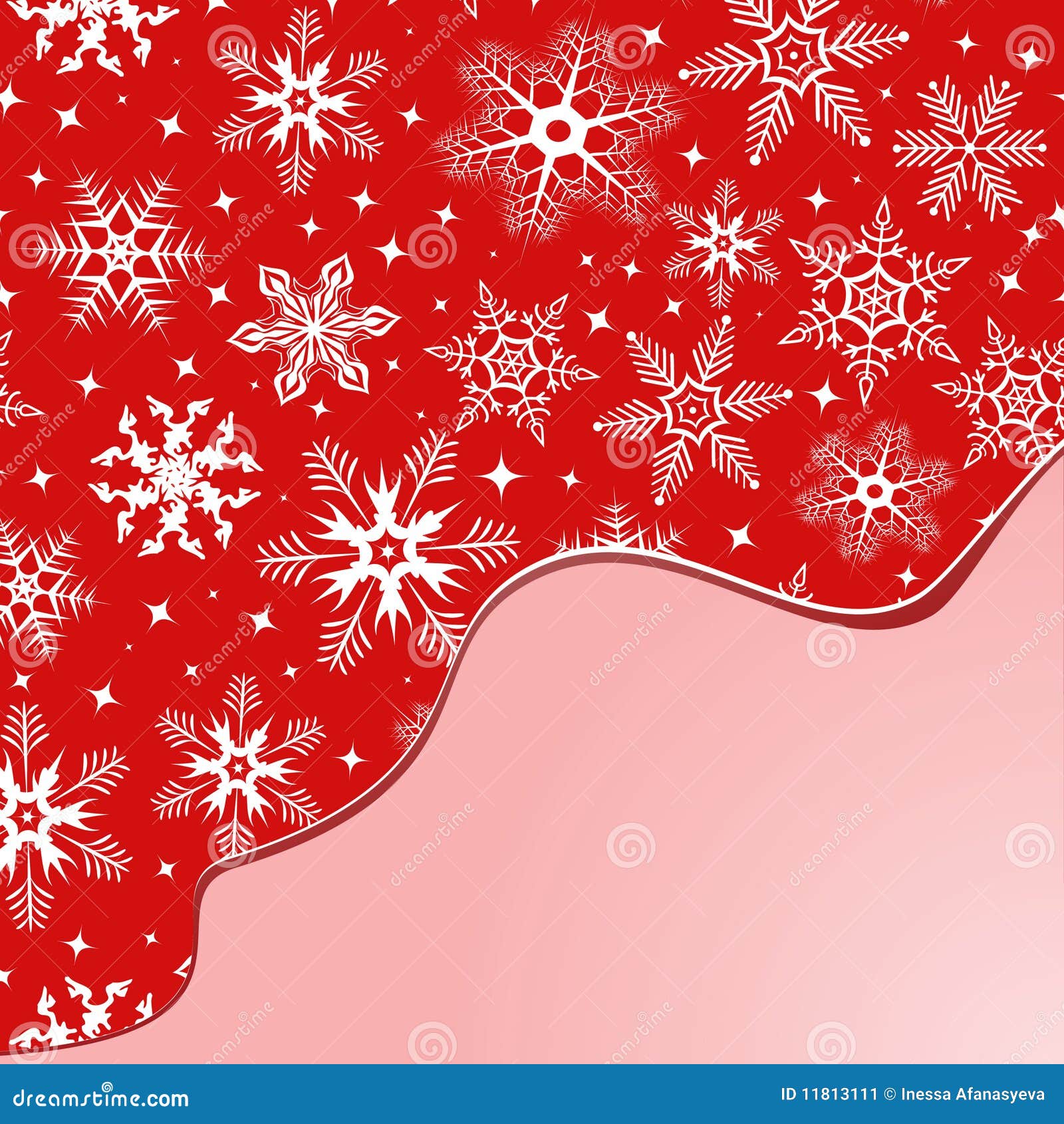 Red Winter Banner with Snowflakes Stock Vector - Illustration of ...