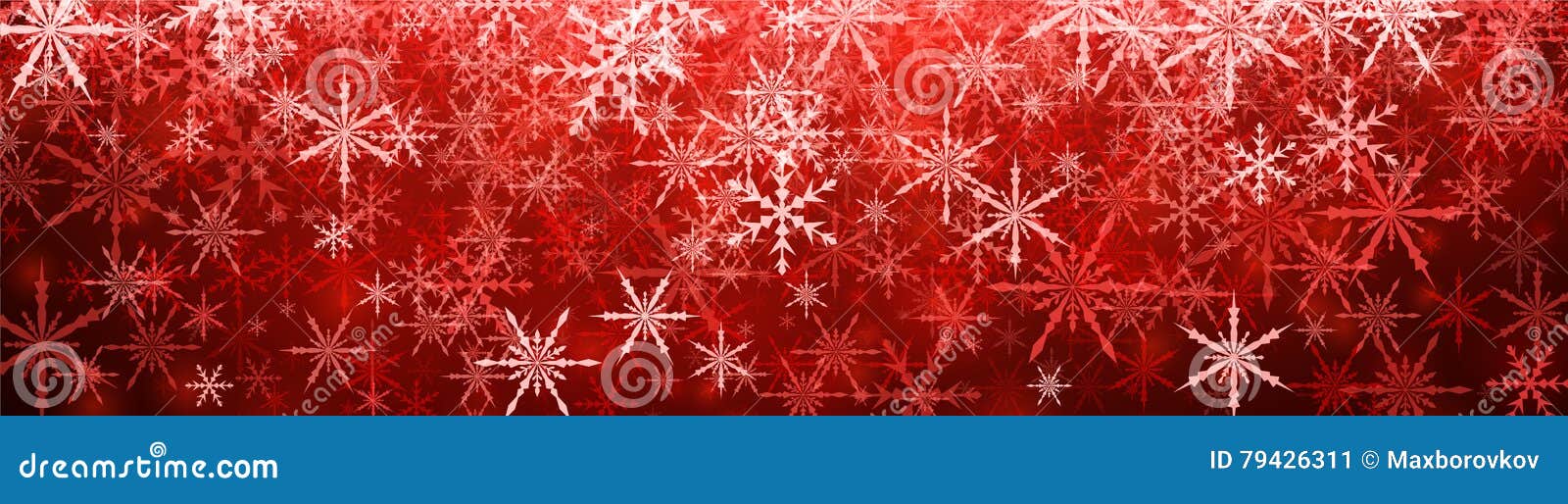 Red Winter Banner with Snowflakes. Stock Vector - Illustration of cold ...