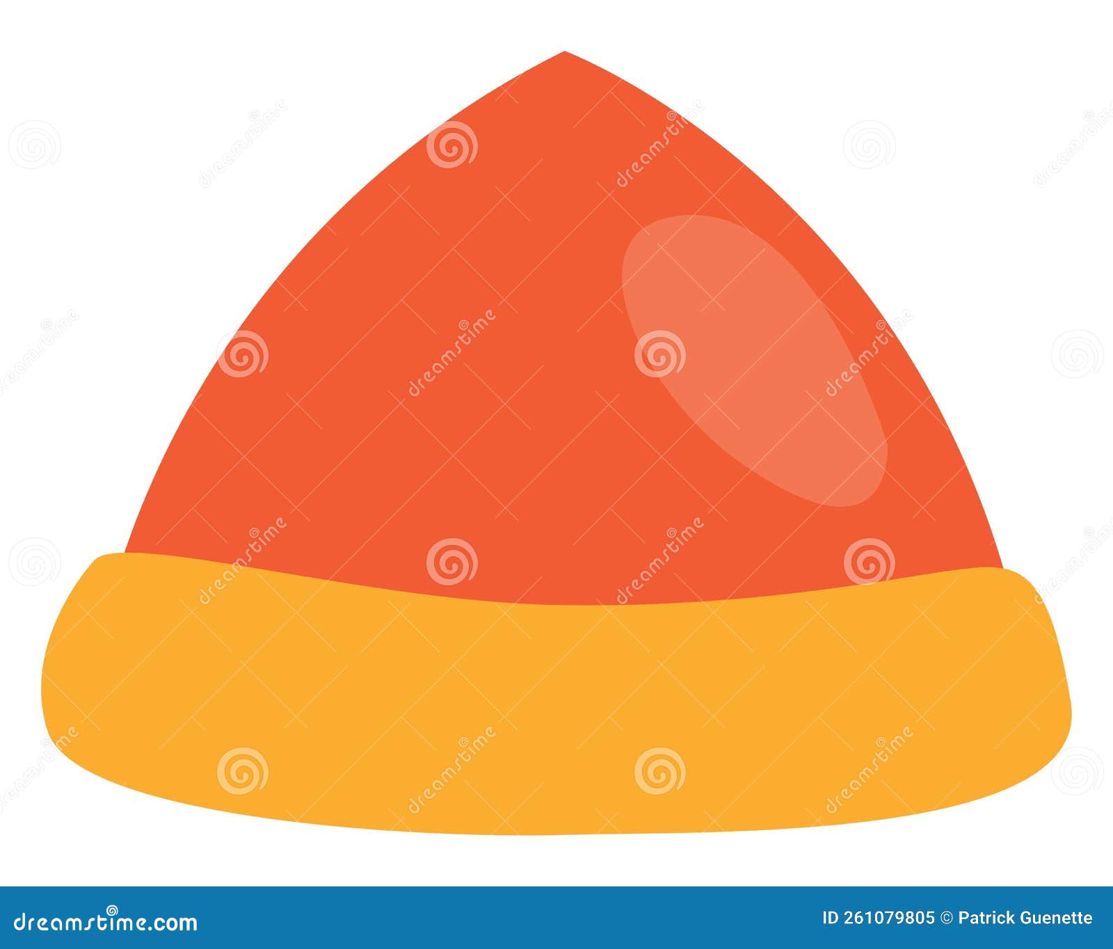 Red winter hat, icon stock vector. Illustration of accessory - 261079805