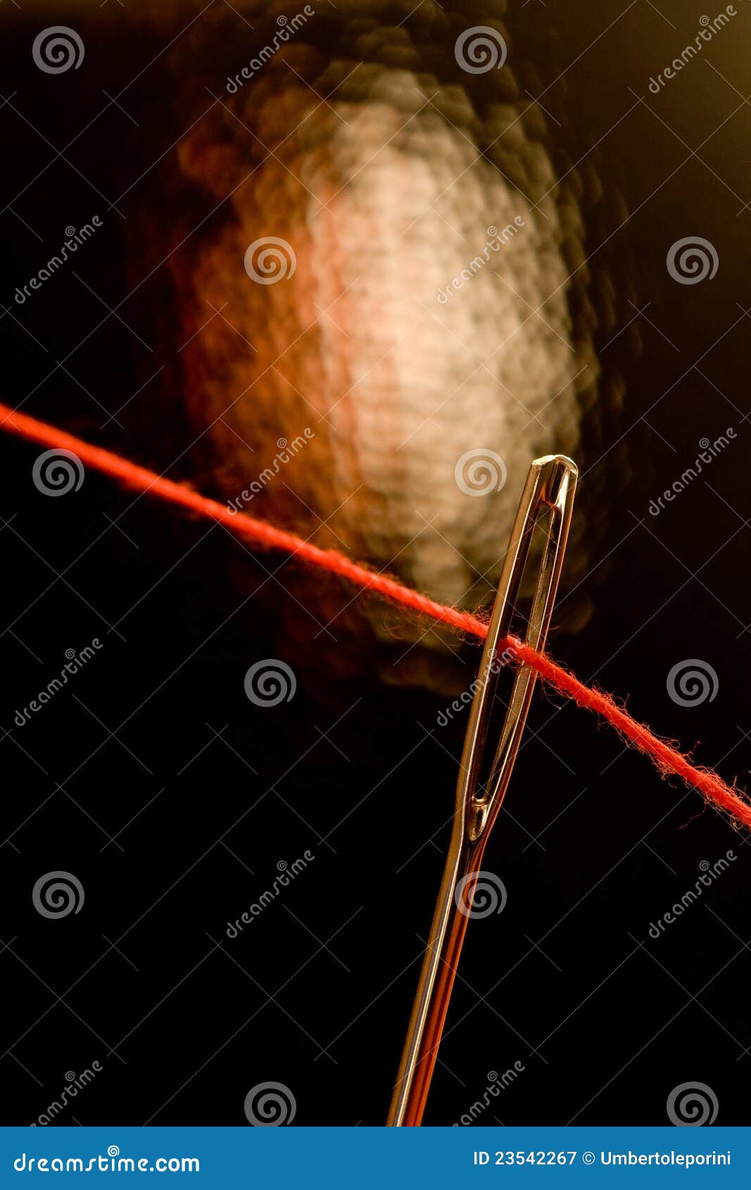 Red wire and needle stock image. Image of black, design - 23542267