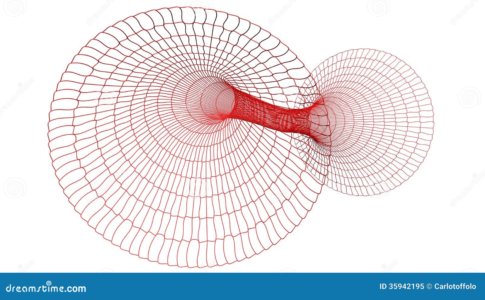 Red Wireframe Mathematical Object Stock Illustration - Illustration of ...