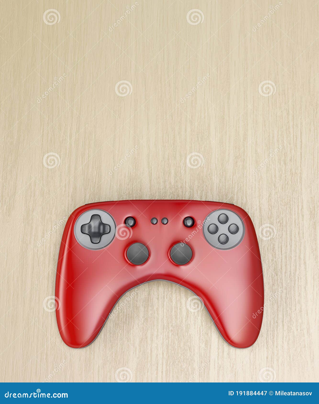 Red Wireless Gaming Controller Stock Illustration - Illustration of ...