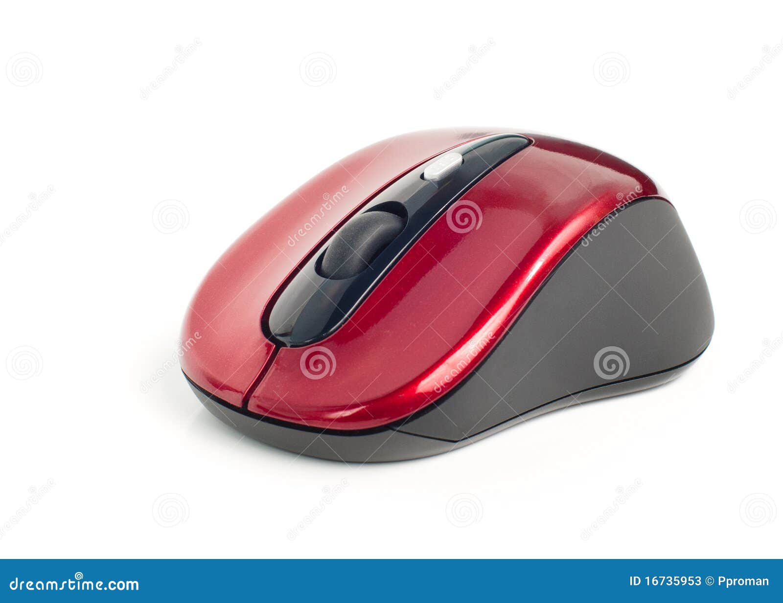 Red Wireless Mouse, Isolated Stock Image - Image of input, device: 16735953