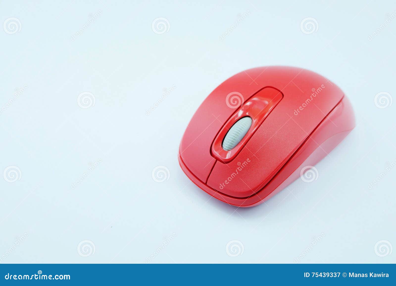 Red wireless mouse stock image. Image of network, internet - 75439337