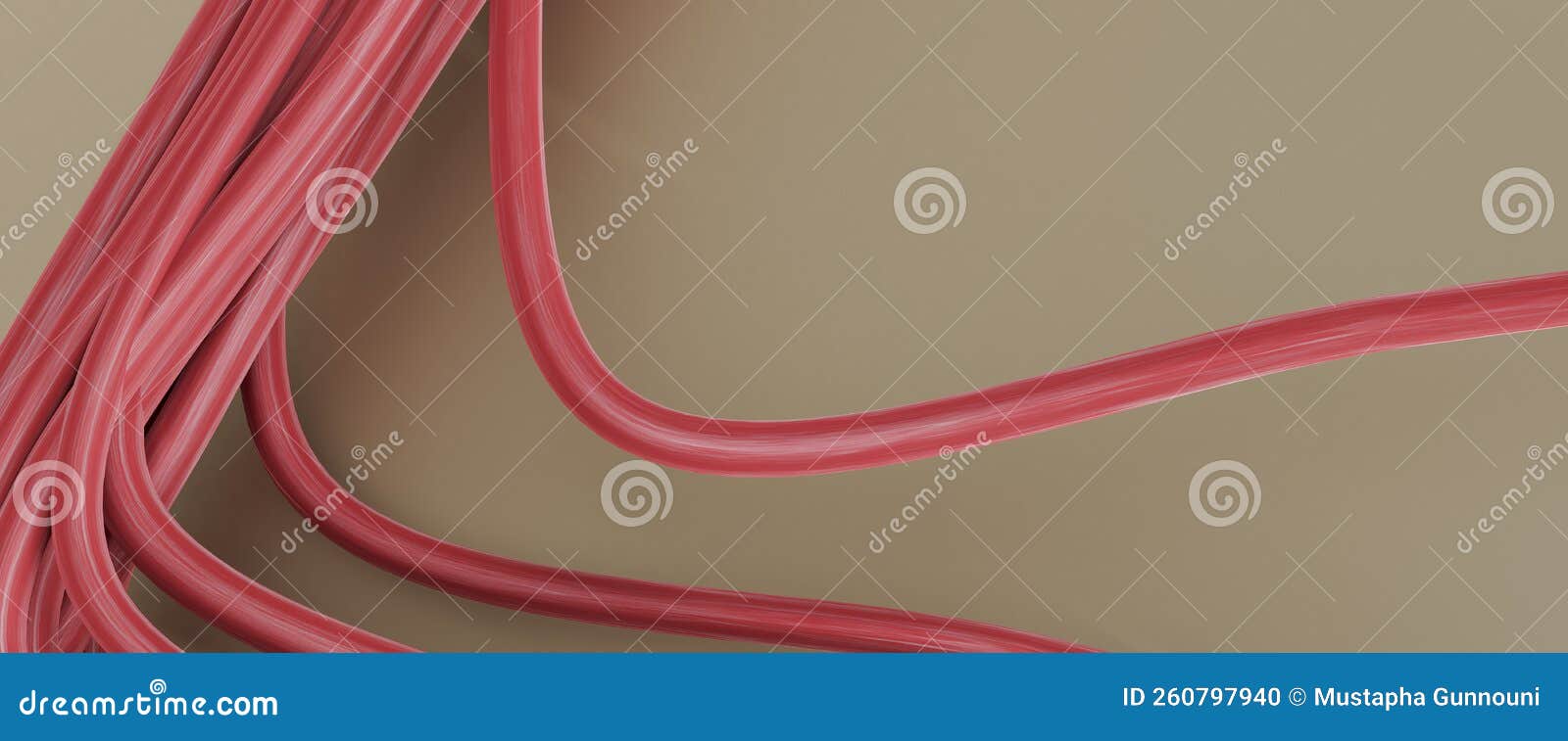 Red Wires Isolated on Gold Background, Red Cables Background Stock ...