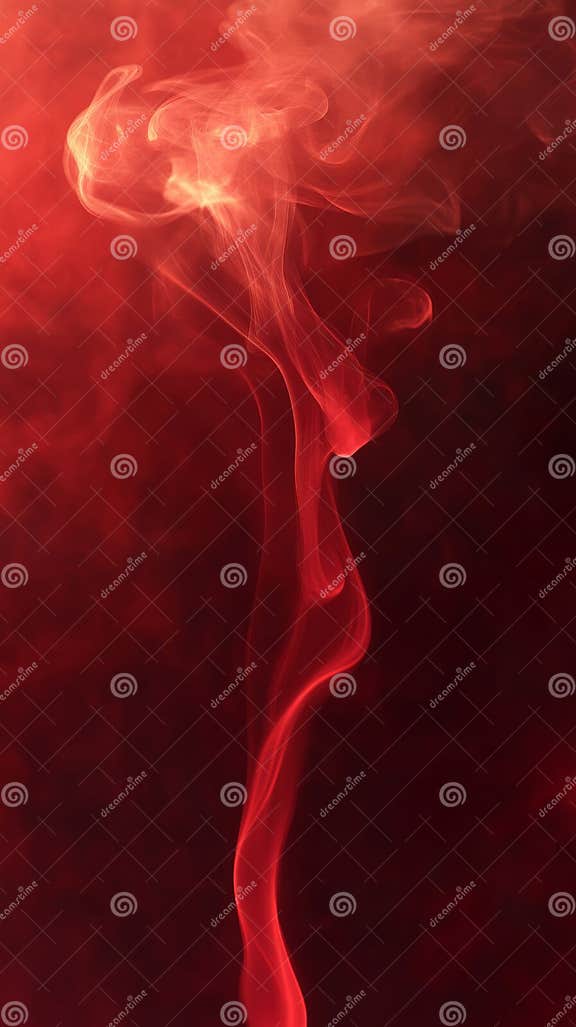 Red Wisps of Smoke on a Dark Background Stock Photo - Image of mystical ...