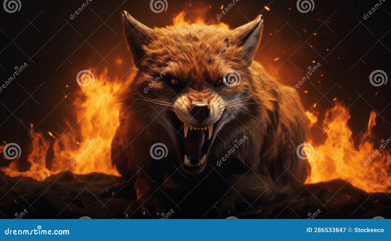 Hellish Fox: a Photorealistic Rendering of an Intensely Expressive ...