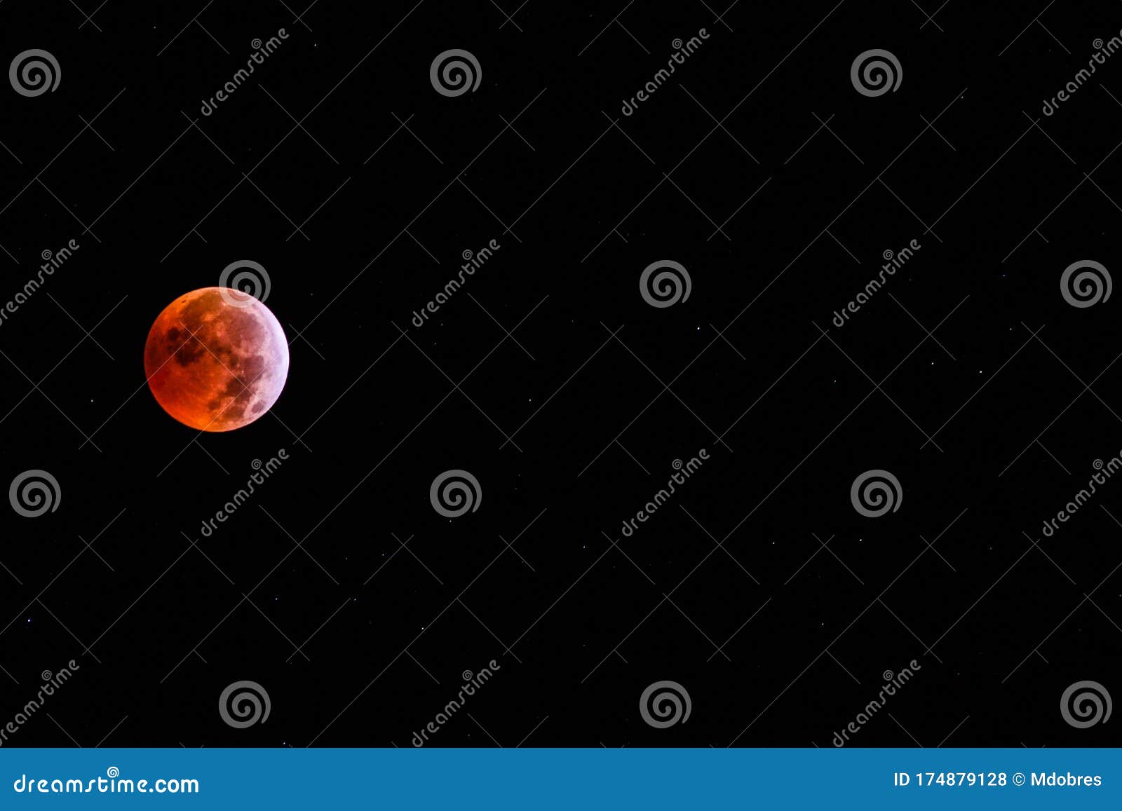 Red Wolf Moon Lunar Eclipse Stock Photo - Image of astrology, orange ...
