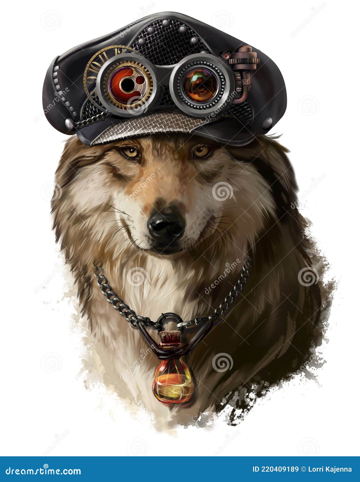 Steampunk Wolf Drawings