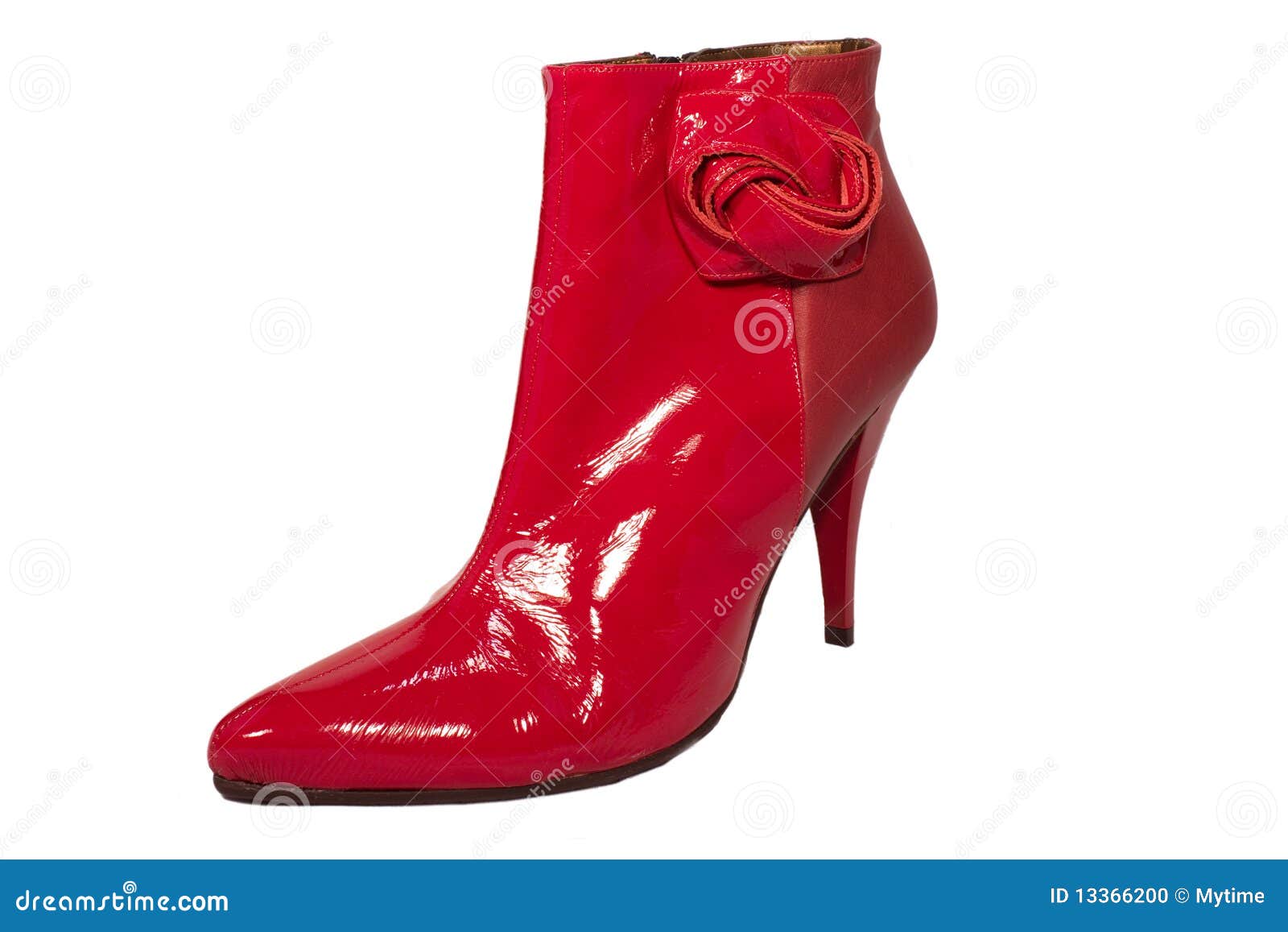 Red women ankle boot stock photo. Image of fetish, clothing - 13366200
