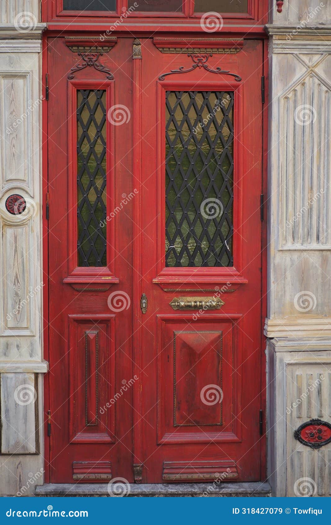 Red Wood Door Texture Background Stock Image - Image of style, sign ...
