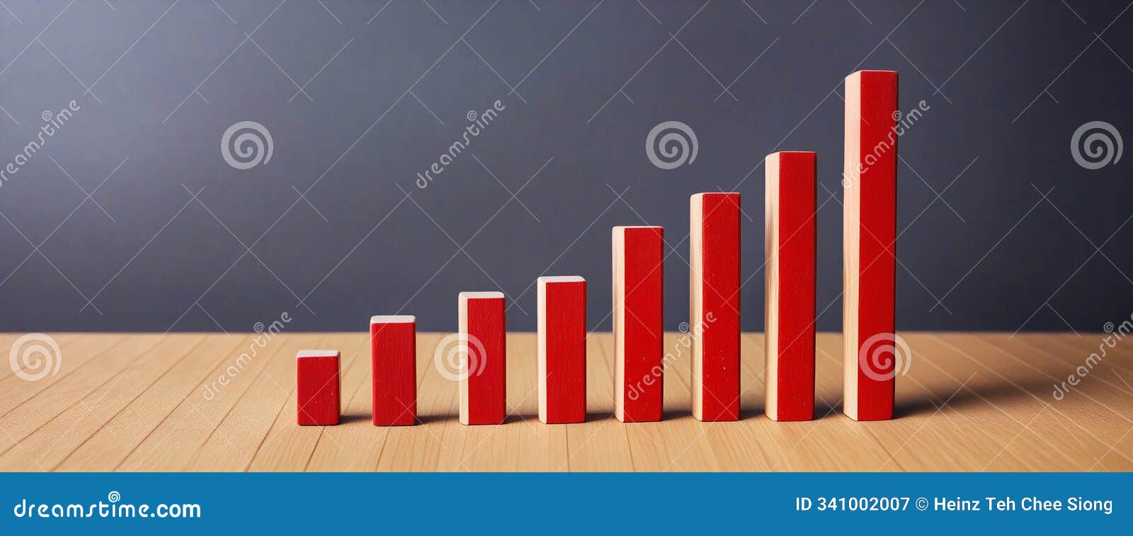 Ascending Or Increasing Bar Chart Graph With White Wall Background ...