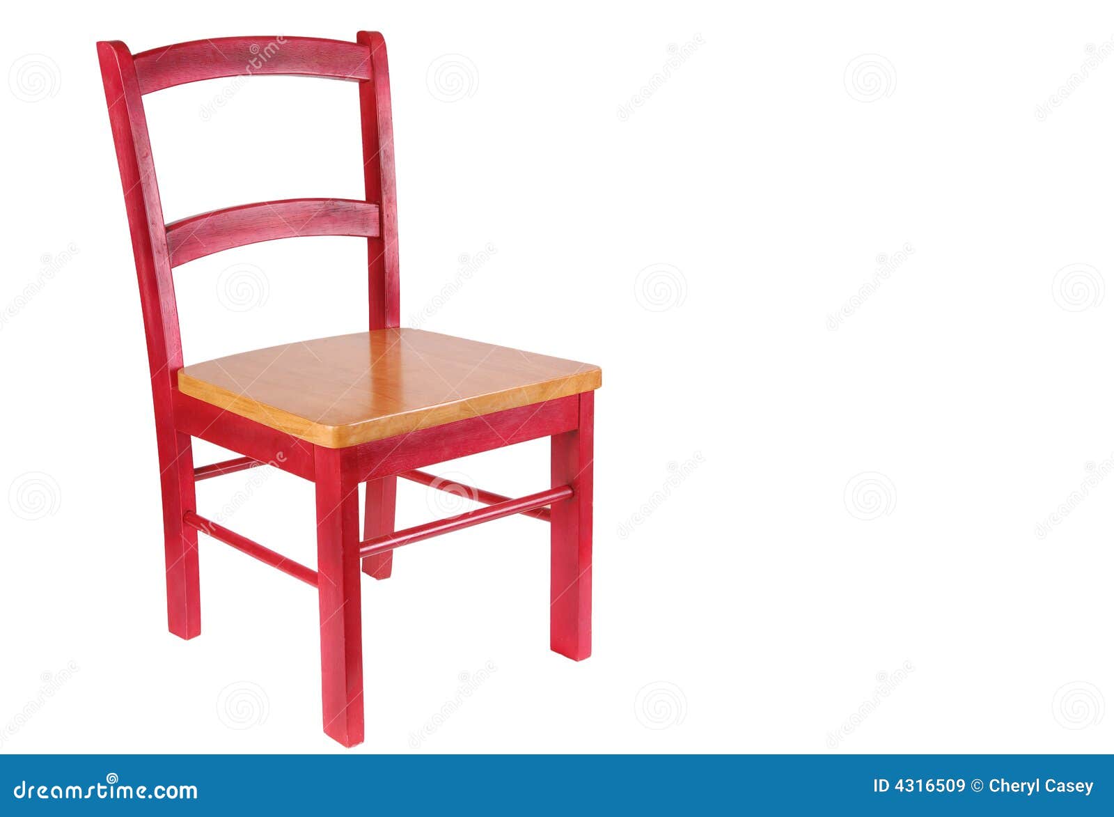 Red Wooden Chair stock image. Image of back, vintage, fashioned - 4316509