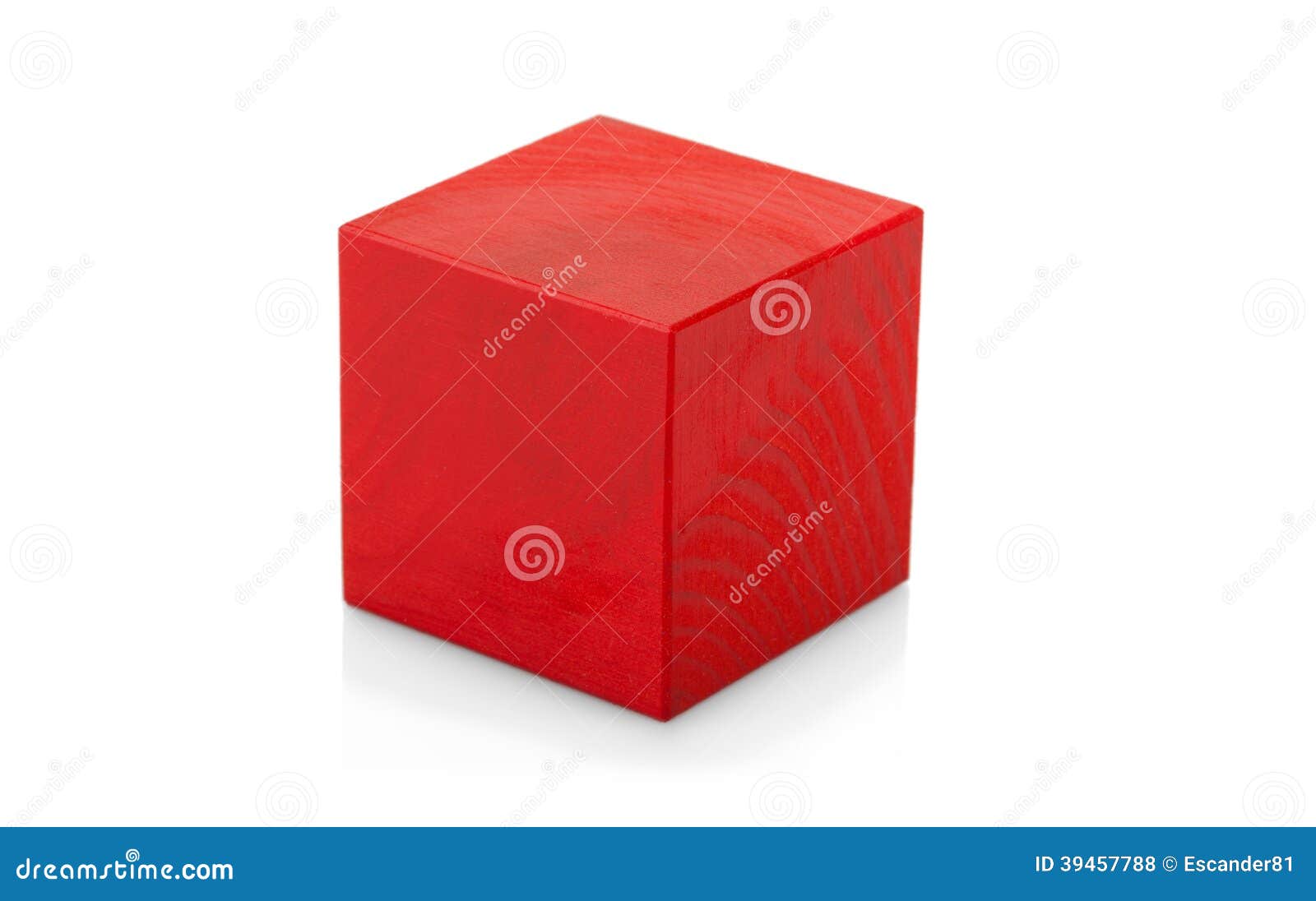 Red Wooden Cube Toy Isolated on White Stock Photo - Image of activity ...
