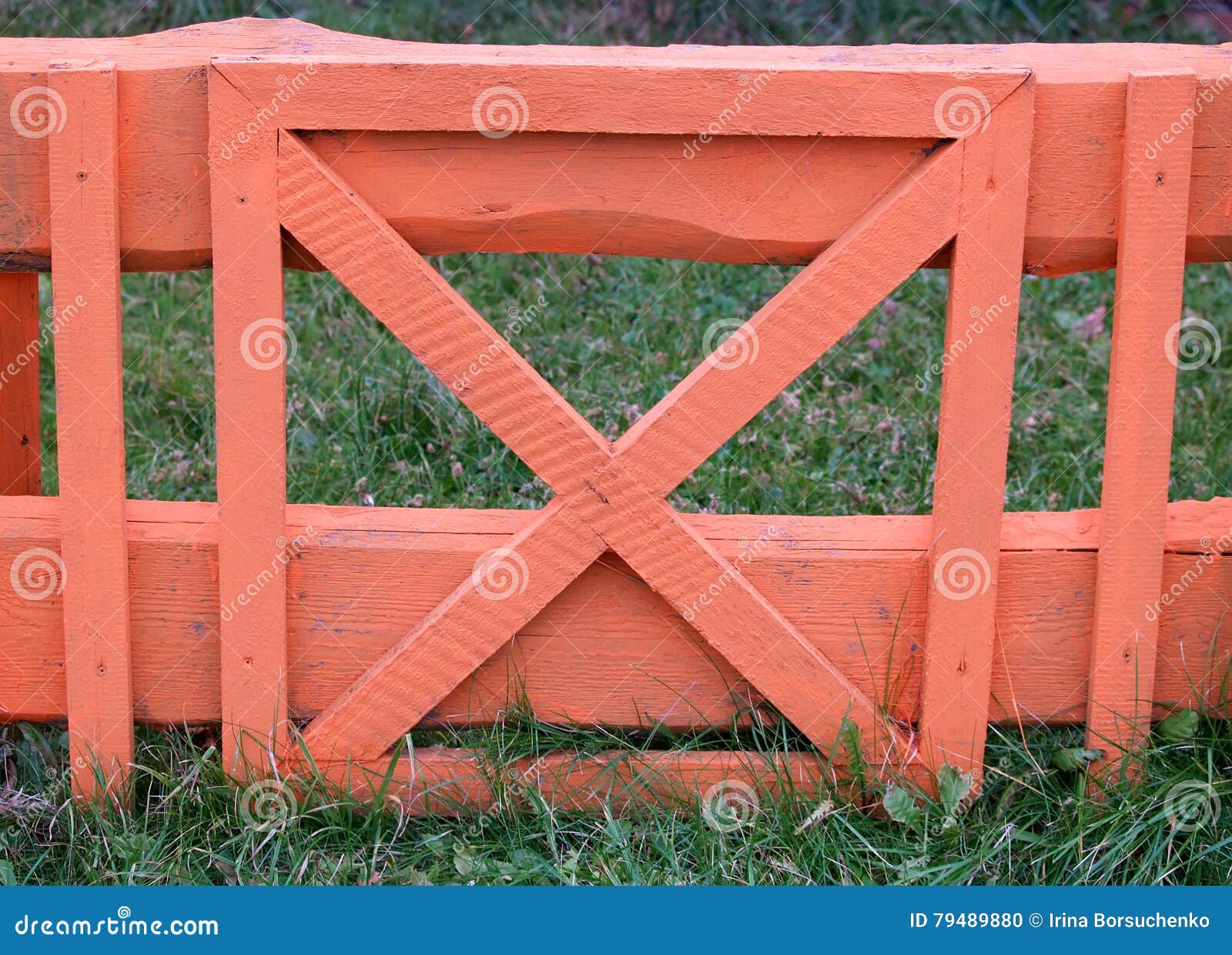 Red wooden fence stock photo. Image of hammered, detail - 79489880