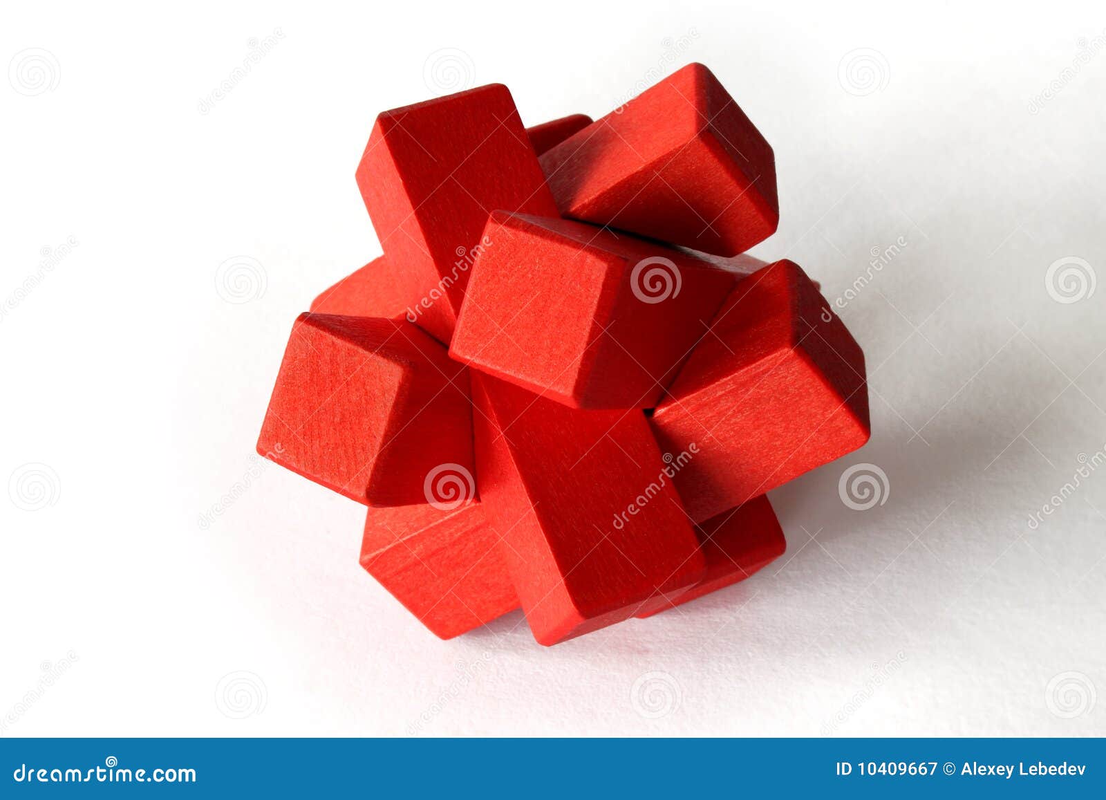 Red Wooden Puzzle stock image. Image of game, challenge - 10409667