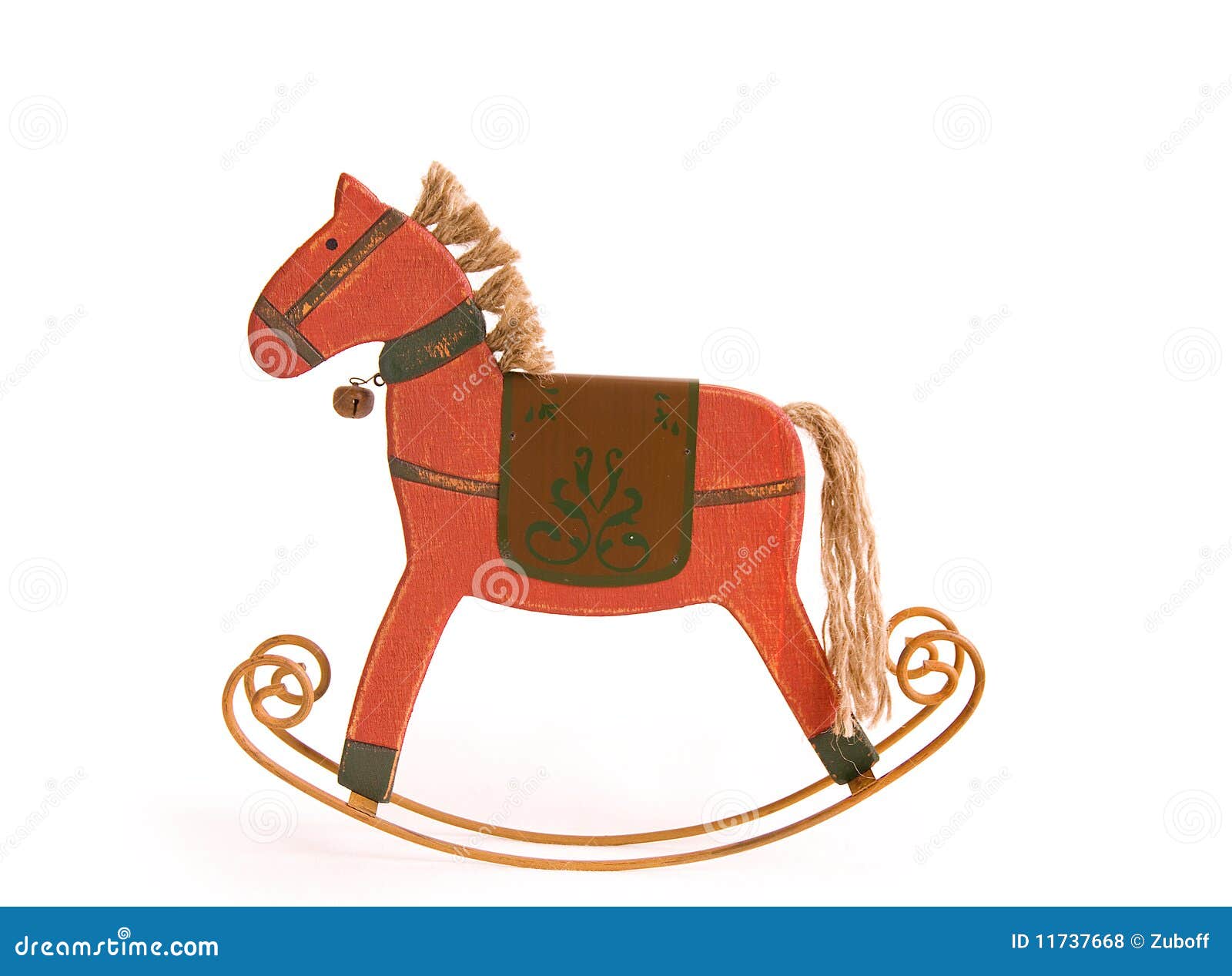 Red wooden Rockin Horse stock photo. Image of wood, holiday - 11737668