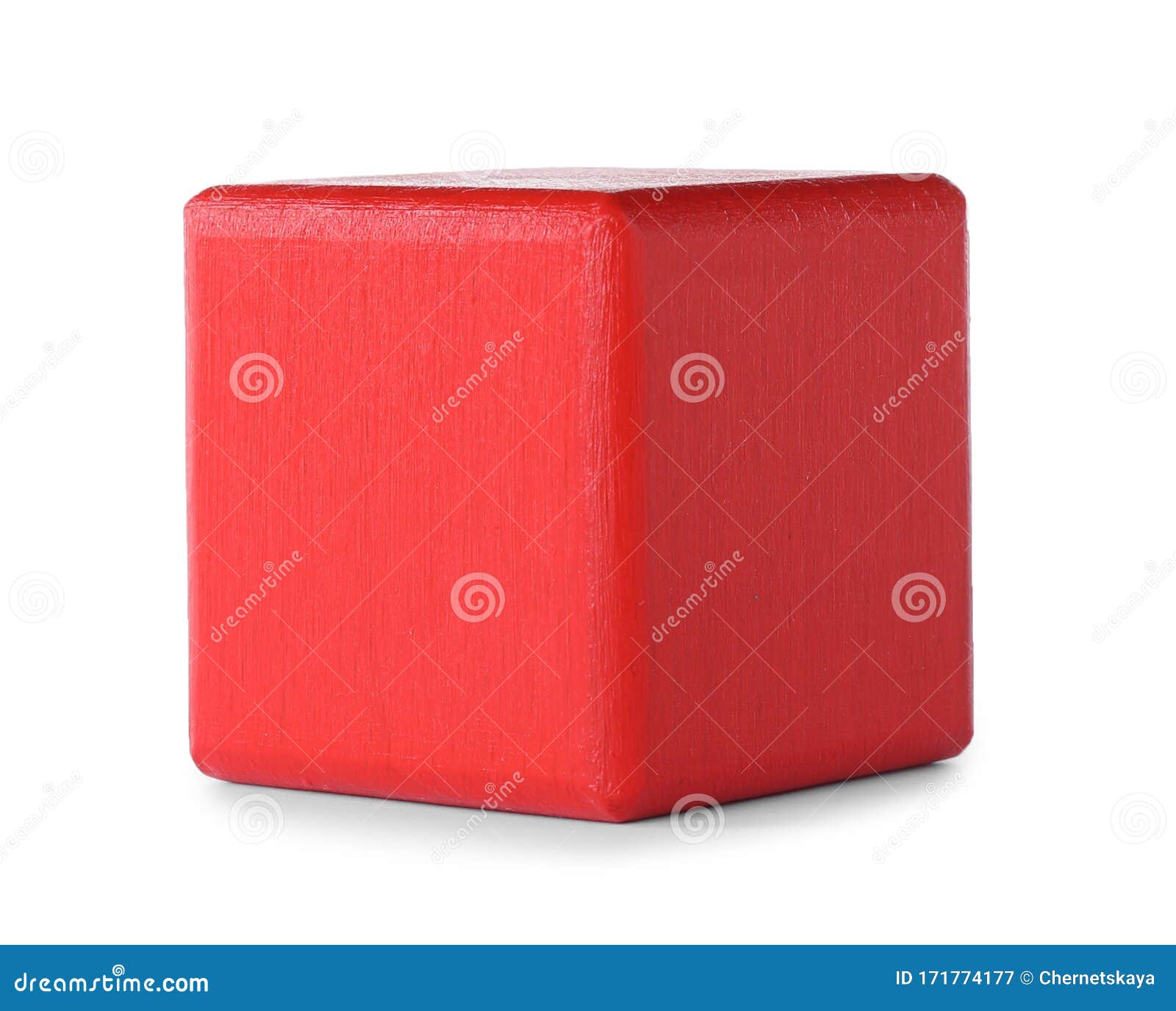 Red Wooden Toy Cube Isolated Stock Image - Image of cube, play: 171774177