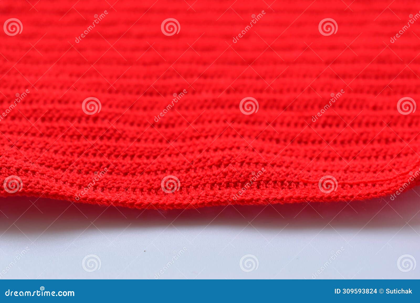 Red Wool Knitted Yarn Texture, Woolen Fabric on White Background Stock ...