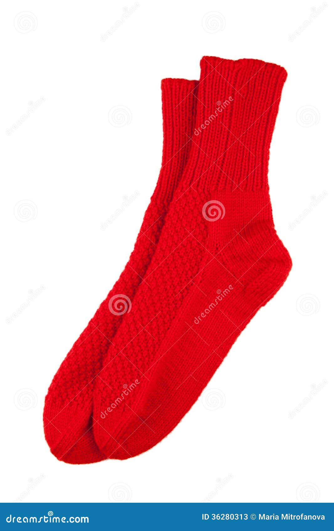 Red wool socks isolated stock image. Image of wool, garment - 36280313