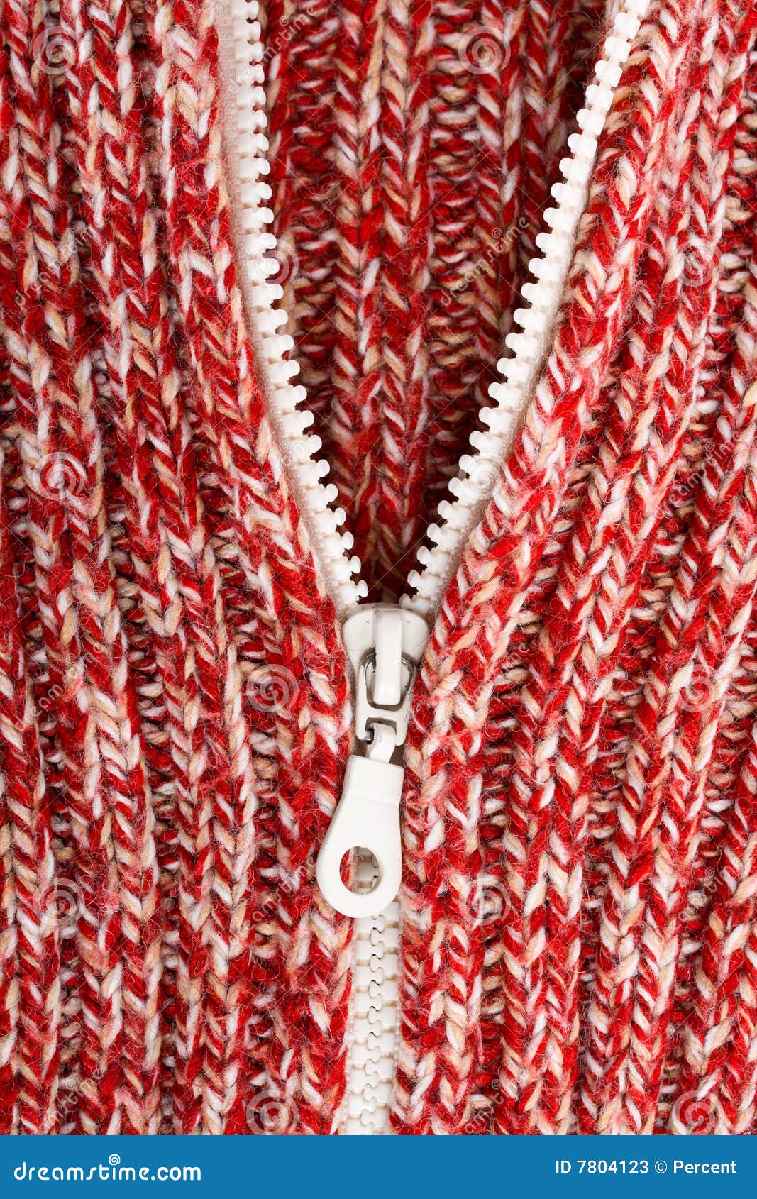 Red Wool Sweater with Zipper Stock Image - Image of knit, woolen: 7804123