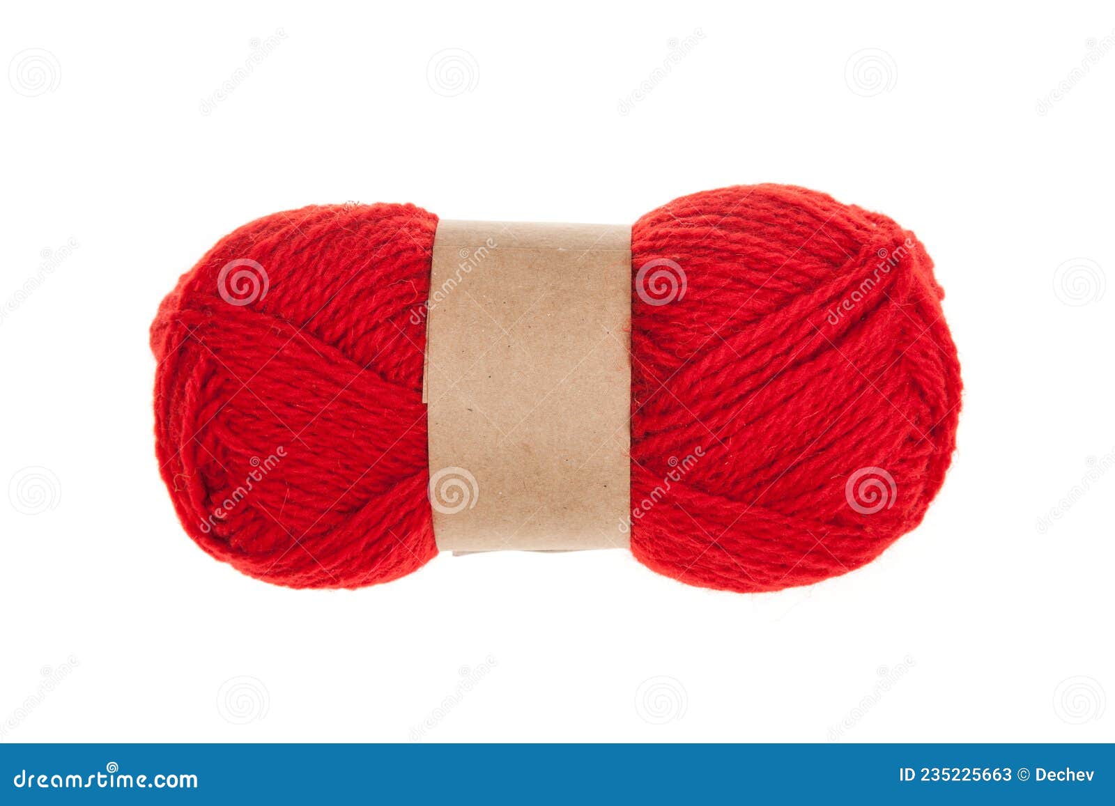 Red Wool Yarn, Isolated on White Stock Image - Image of concept ...