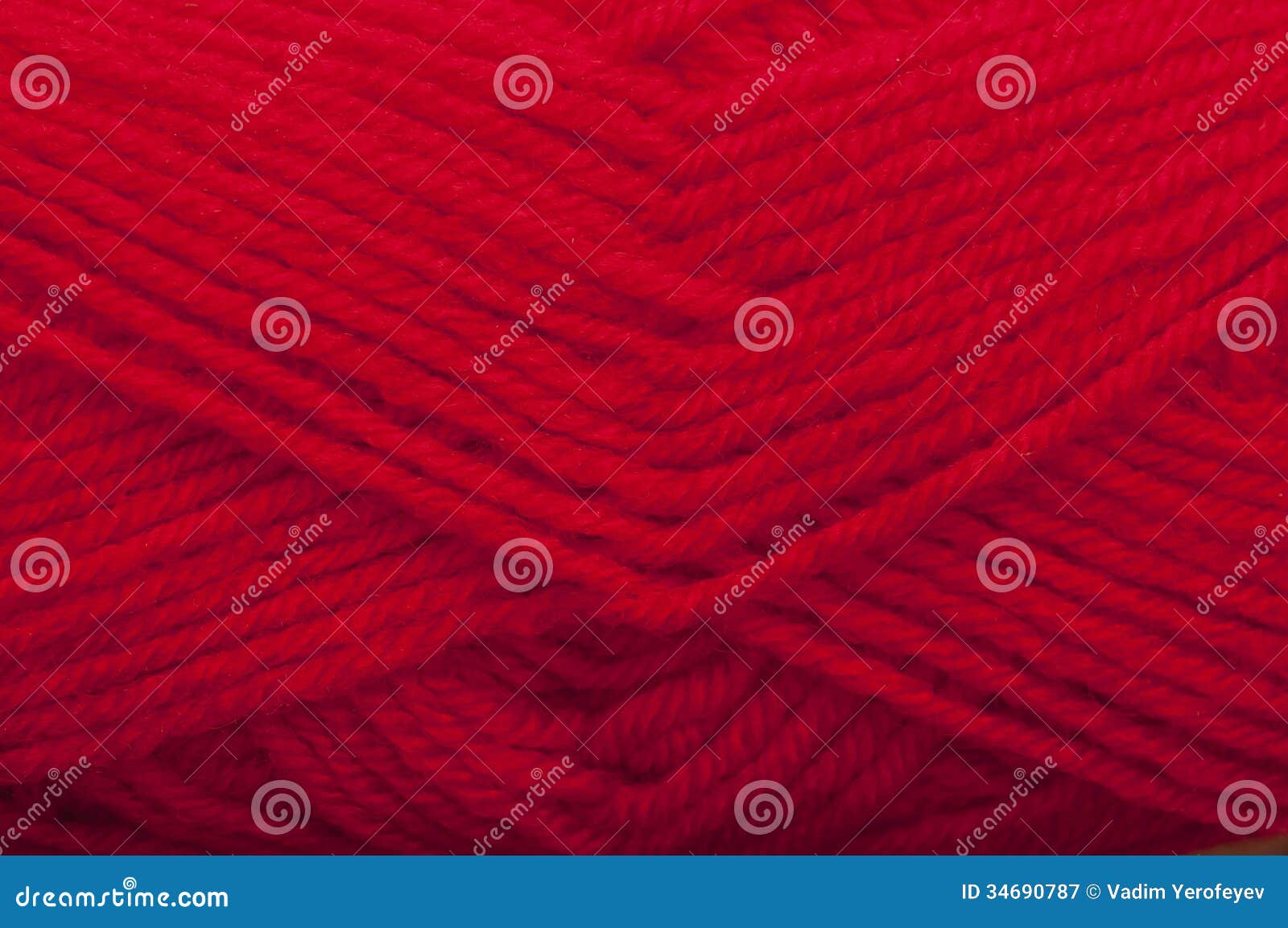 Red woolen thread closeup stock image. Image of textile - 34690787