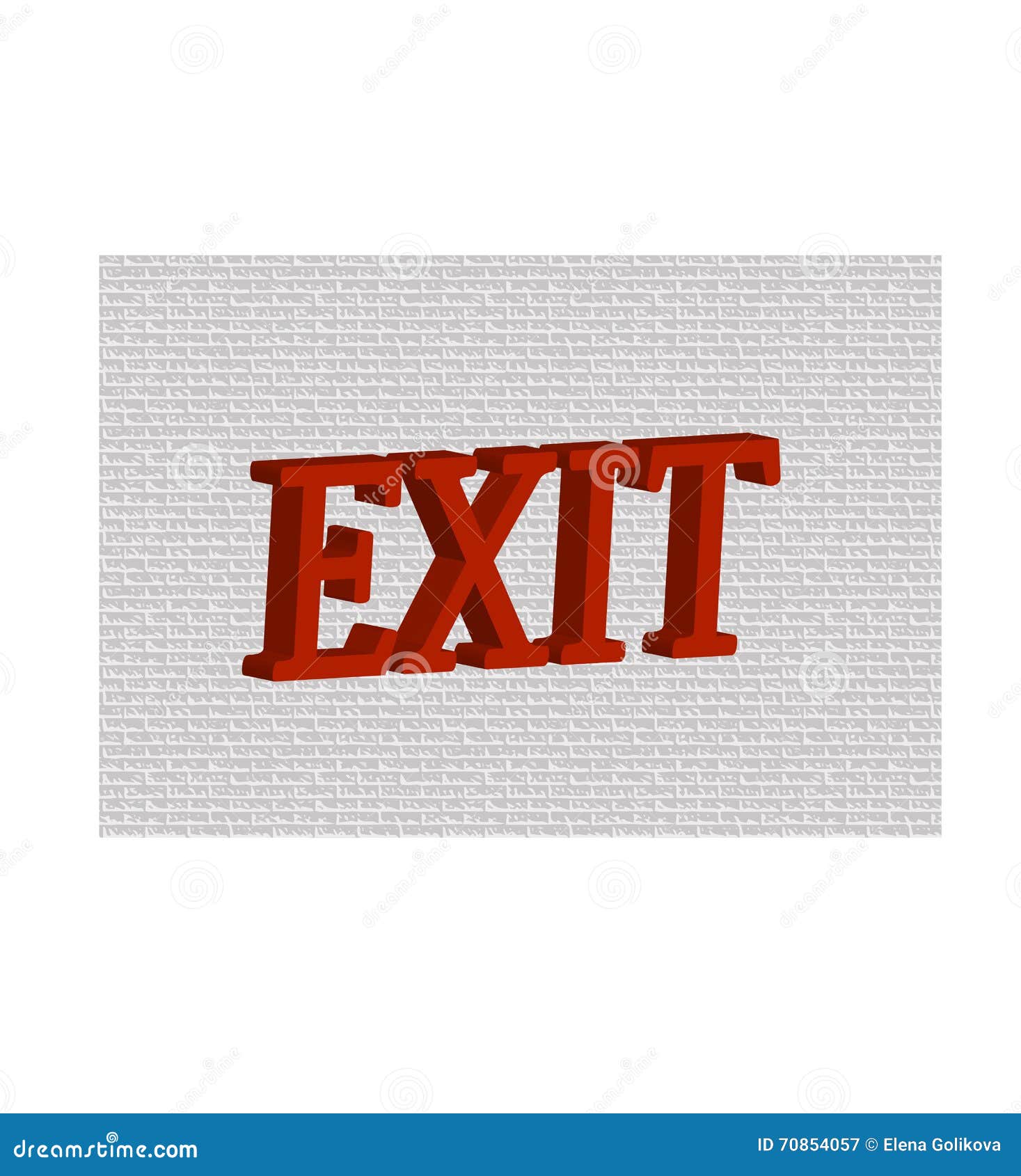 Red Word EXIT on Gray Background Stock Vector - Illustration of sign ...