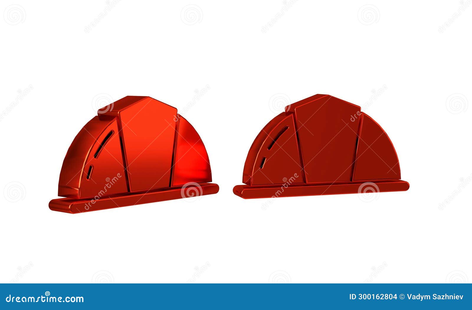 Red Worker Safety Helmet Icon Isolated on Transparent Background. Stock ...
