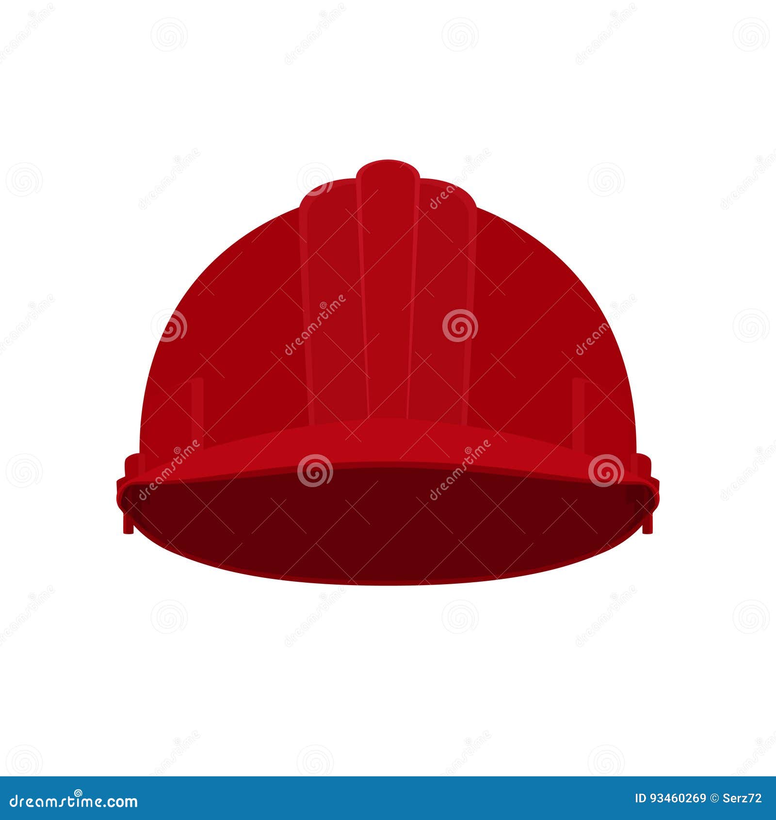 Red Working Safety Helmet stock vector. Illustration of miner - 93460269