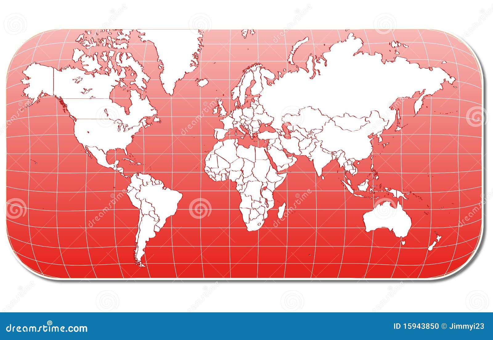 Red world map stock vector. Illustration of meridians - 15943850