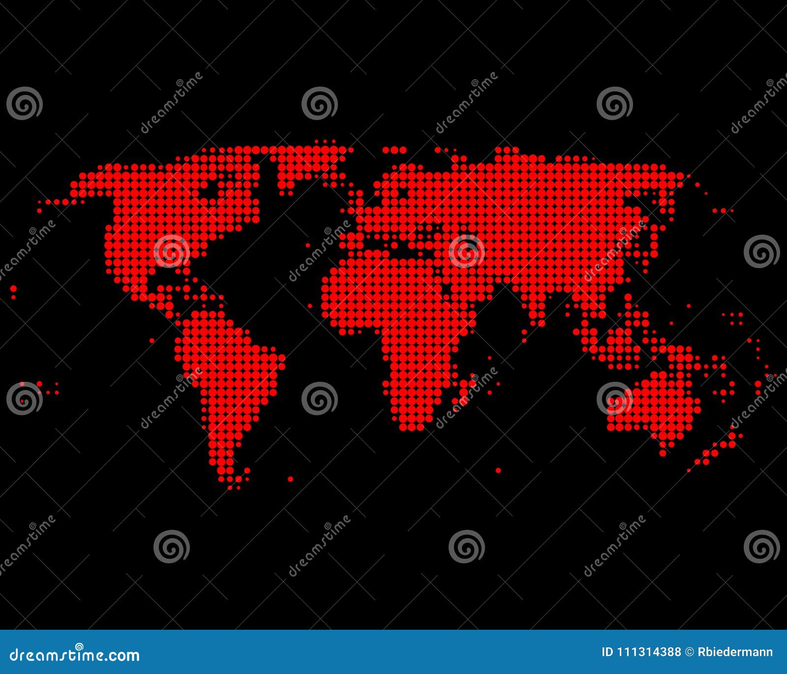 Red world map stock vector. Illustration of black, geography - 111314388