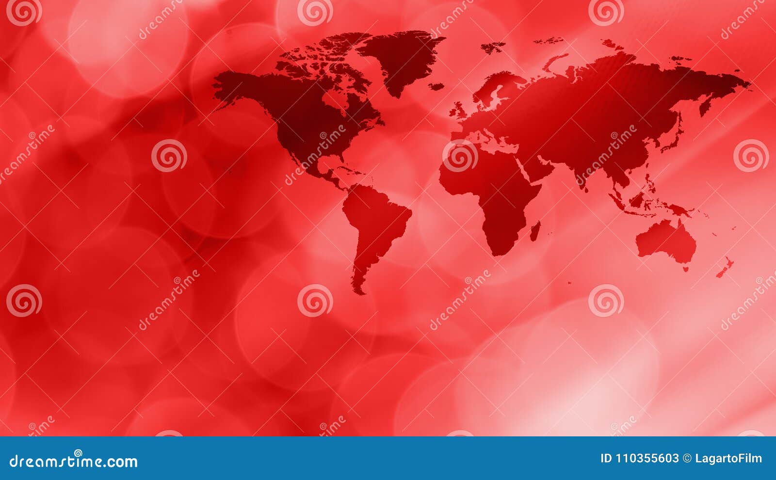 Red World Map, Breaking News Background Stock Illustration ...