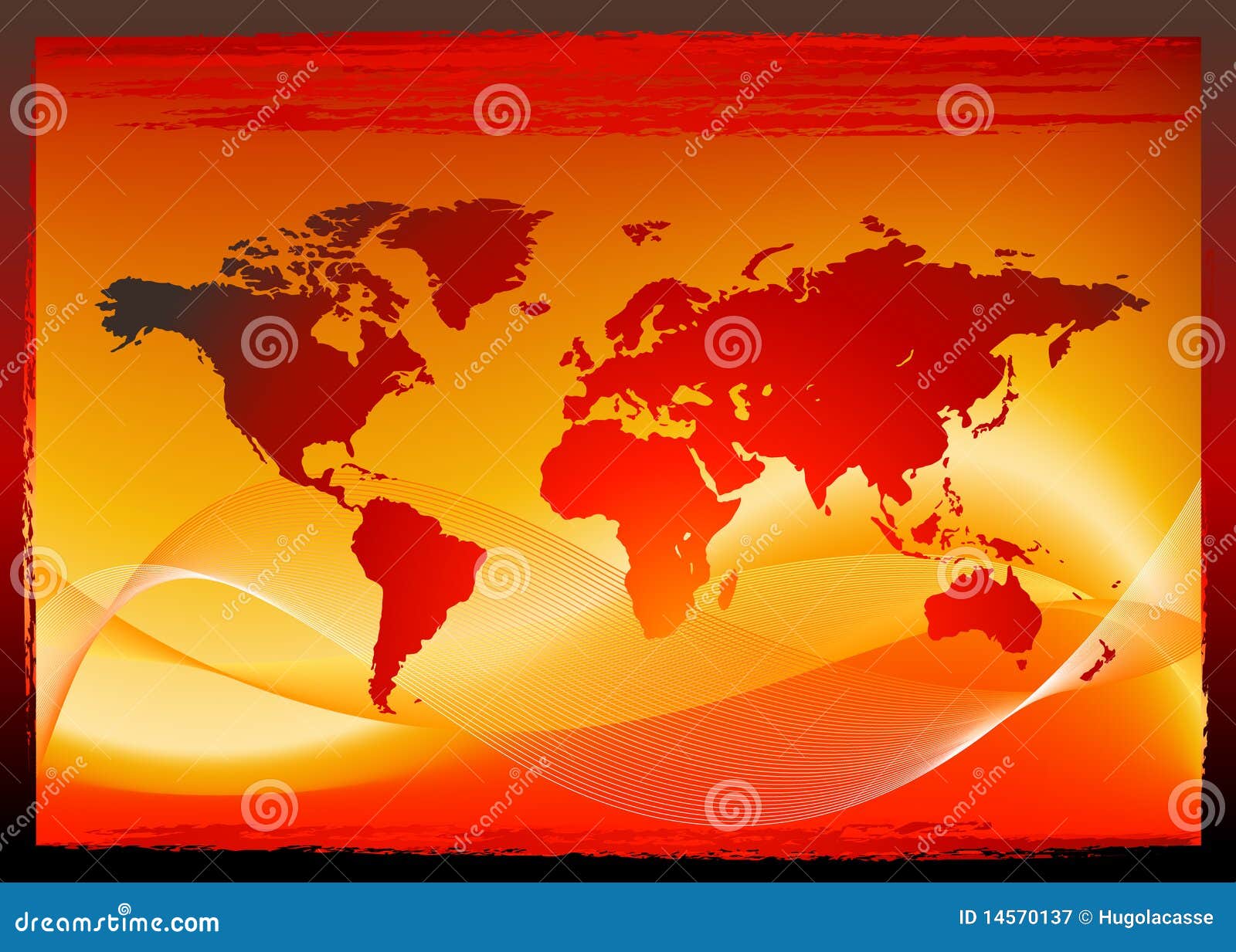 Red world map design stock illustration. Illustration of north - 14570137