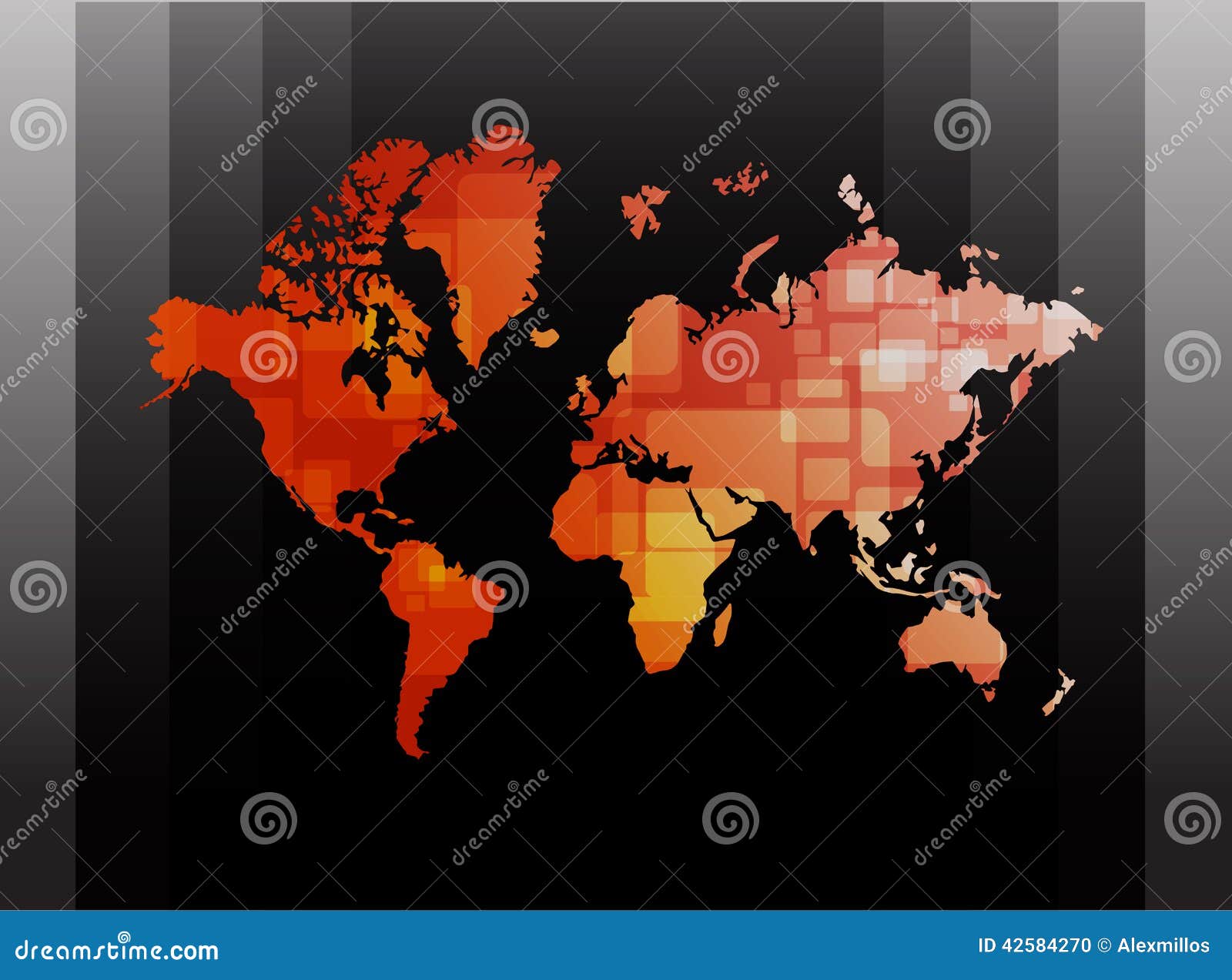 Red World Map Illustration Design Stock Illustration - Illustration of ...