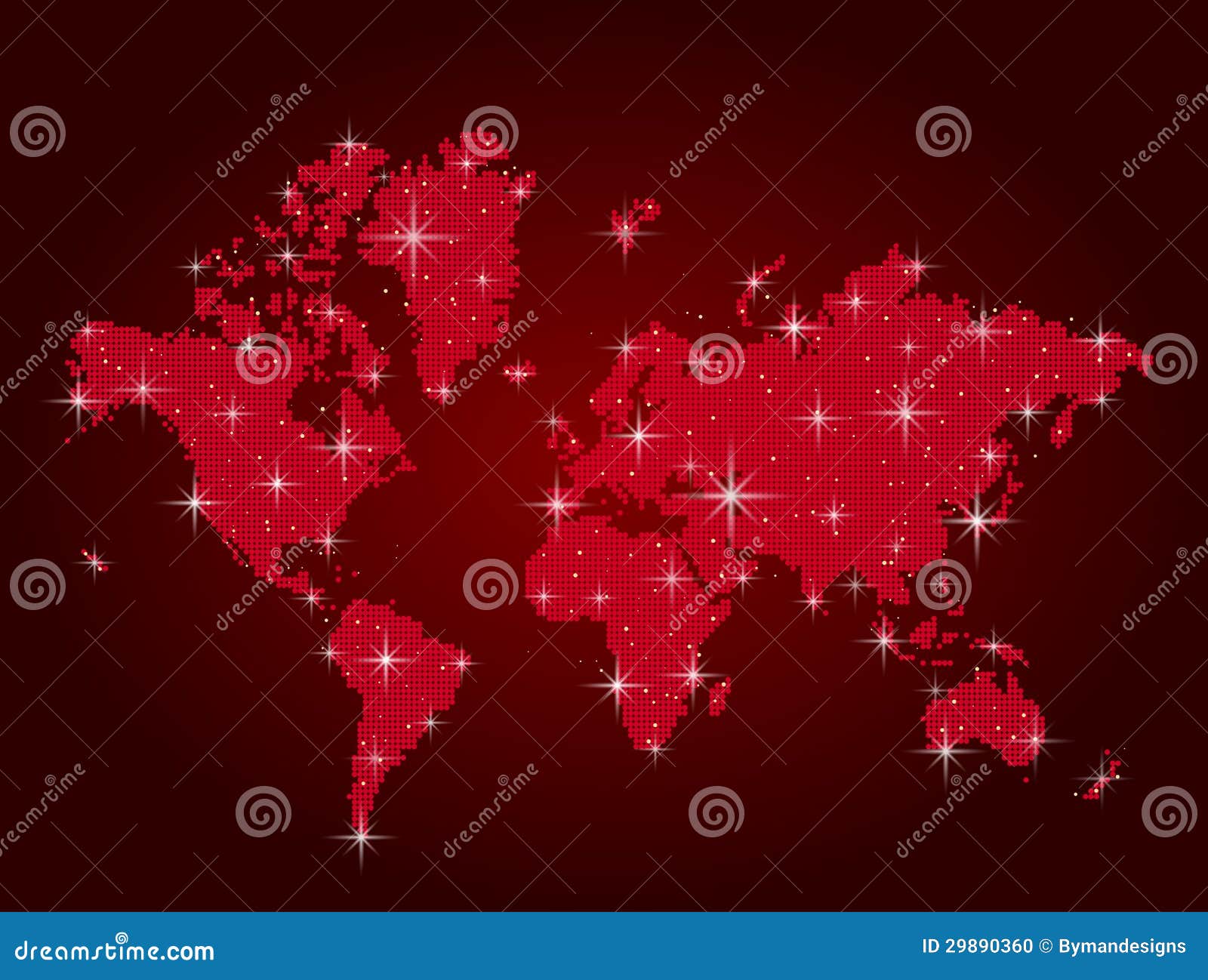 Red world map in points stock vector. Illustration of globe - 29890360
