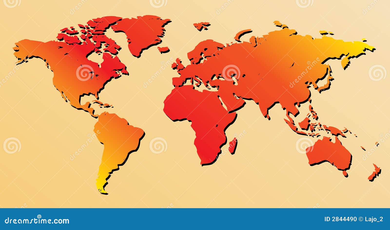 Red World Map - Vector Stock Photo - Image: 2844490