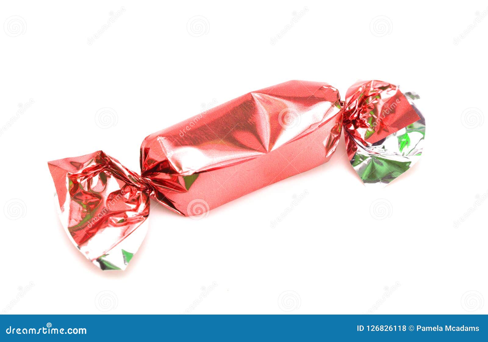 Red Wrapped Candy stock photo. Image of food, solo, single - 126826118
