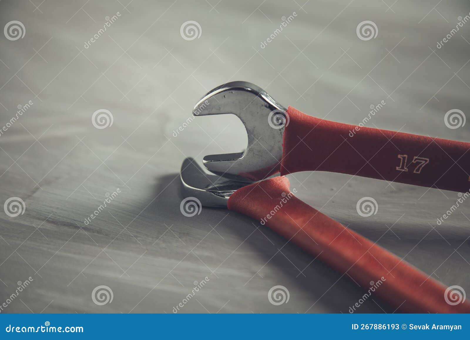 Red Wrenches of Different Sizes Stock Image - Image of metal, spanner ...
