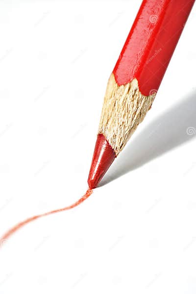 Red writing pencil stock photo. Image of crayon, background - 24369648