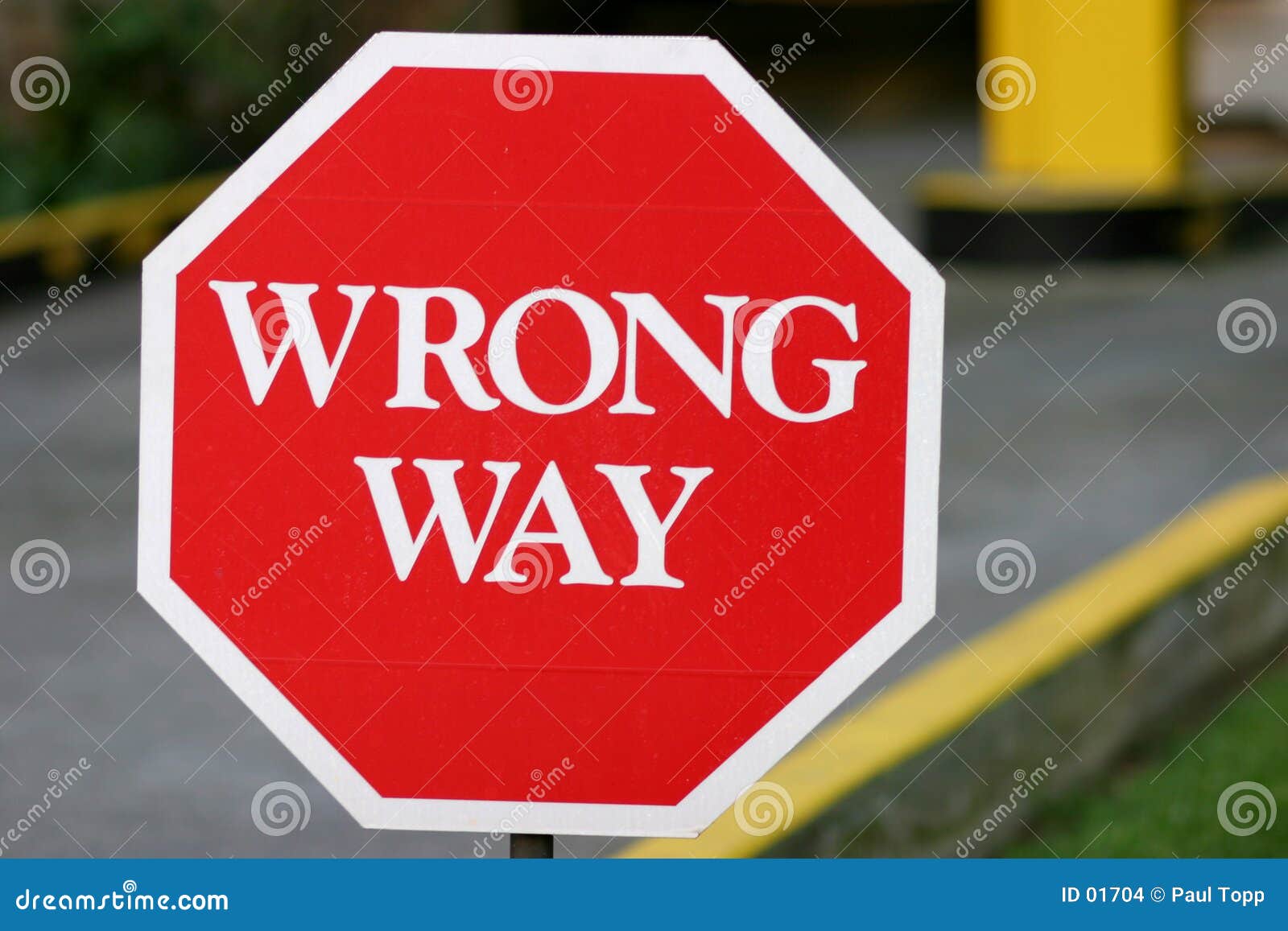 Red Wrong Way Sign stock photo. Image of wrong, restrict - 1704