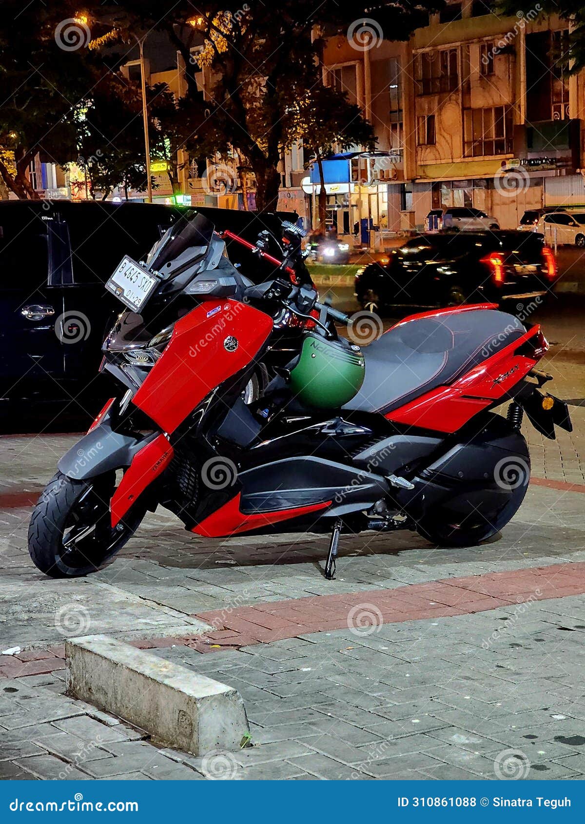 Red Yamaha X-max Big Maxi editorial stock photo. Image of yamaha ...